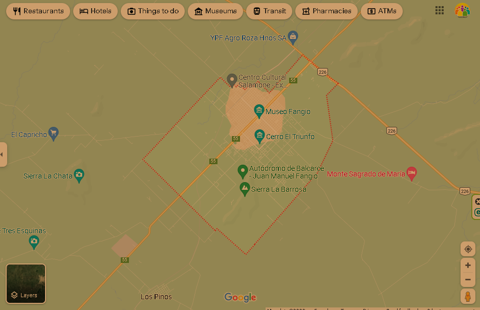 La pequeña ciudad de Balcarce en Argentina – Cuadrícula como un Pueblo ...